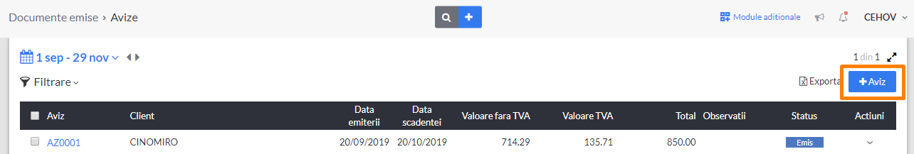 Avizul – prezentare generala - SmartBill Gestiune Ajutor Avizul – prezentare generala - SmartBill Gestiune Ajutor